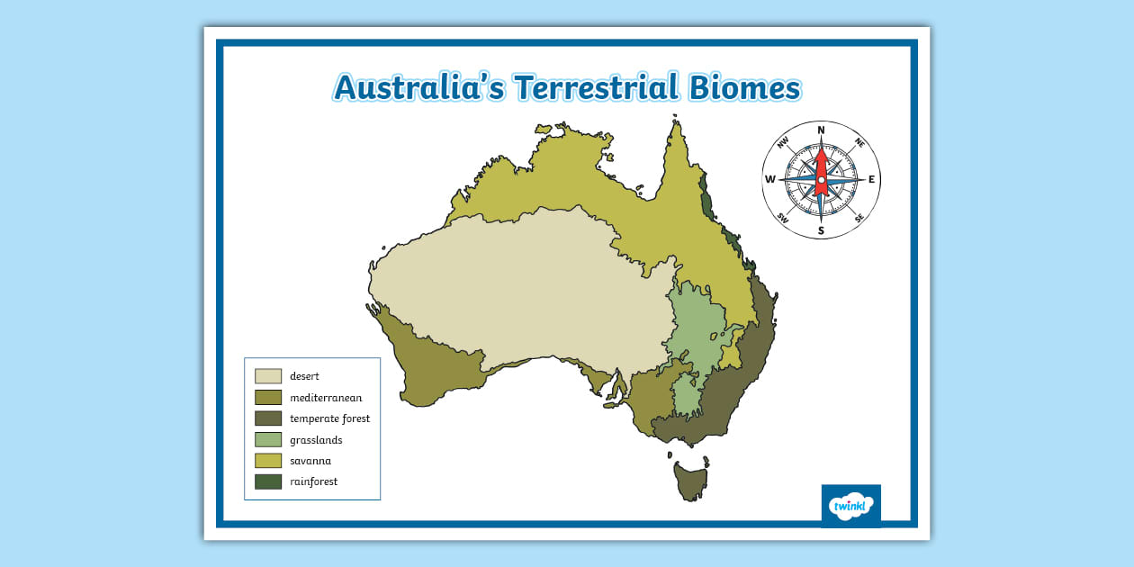 Map of Biomes in Australia | Australia Biome Map - Twinkl