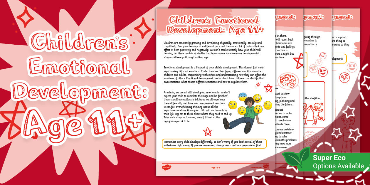 Children's Emotional Development: Age 11+ - Twinkl
