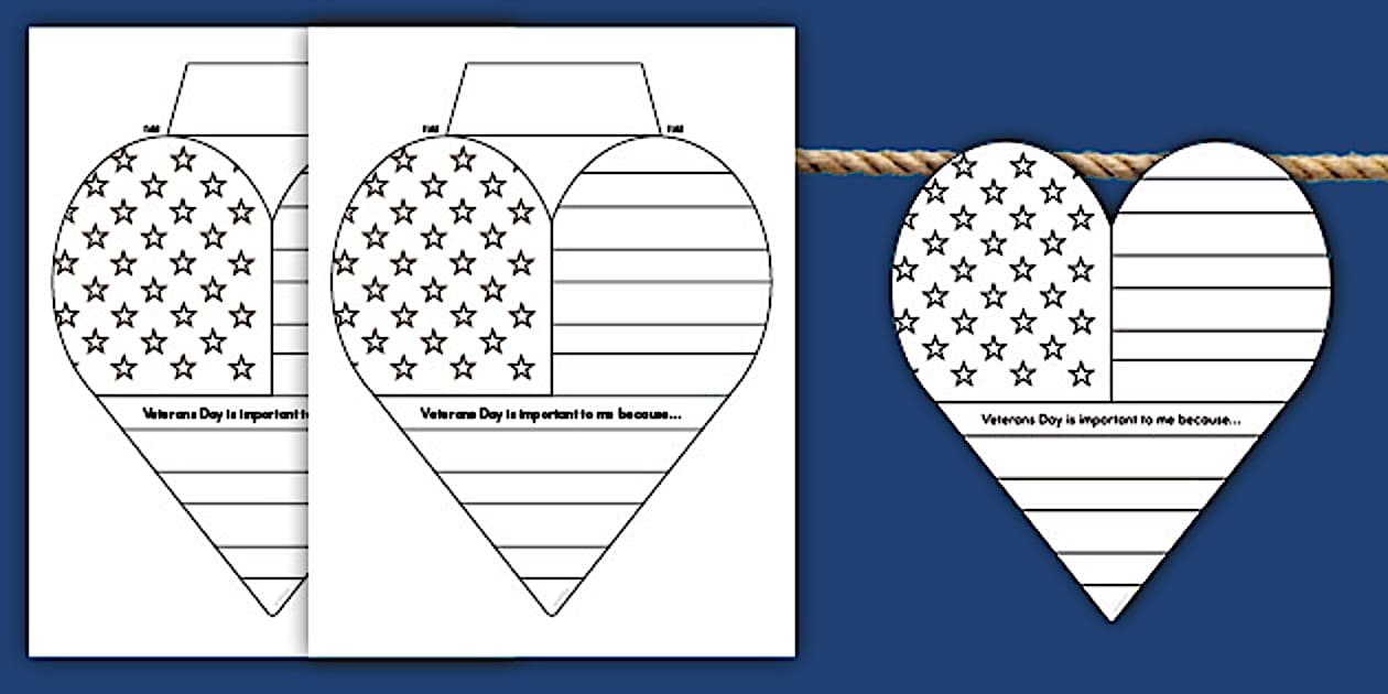 Veterans Day Patriotic Bunting Writing Activity | Twinkl USA