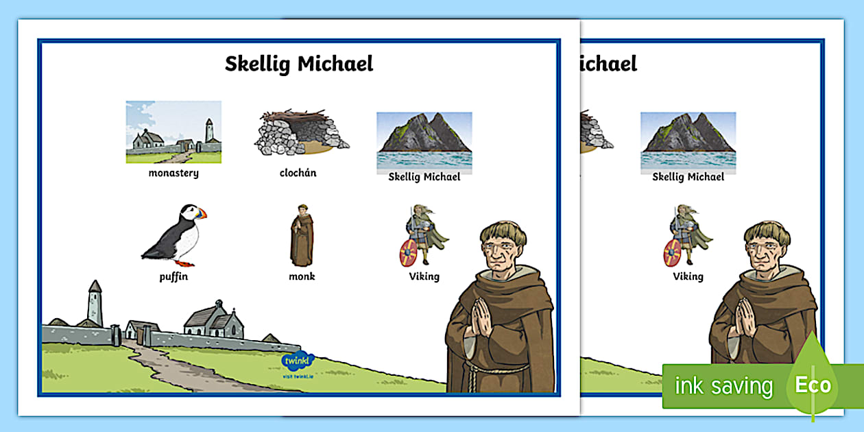Editable Skellig Michael Word Mat (teacher made) - Twinkl