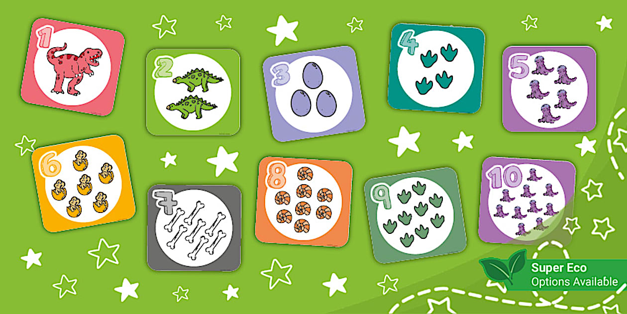 My First Dinosaur Counting Flashcards (teacher made)