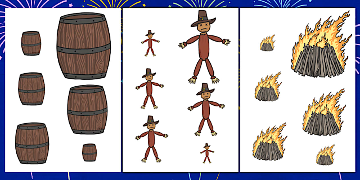 Bonfire Night Size Ordering (teacher made) - Twinkl