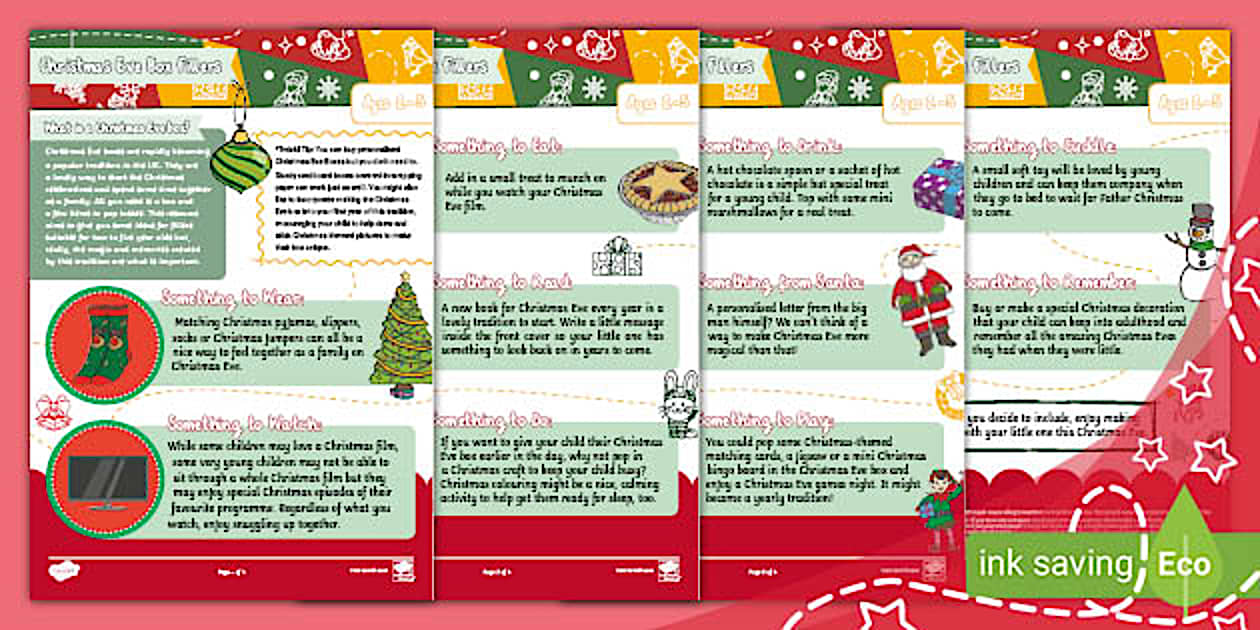 Christmas Eve Box Fillers (Ages 2 - 5) (teacher made)