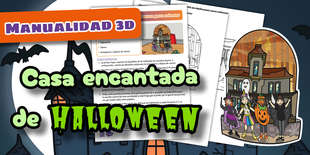 Manualidad: Casa encantada en 3D - Halloween