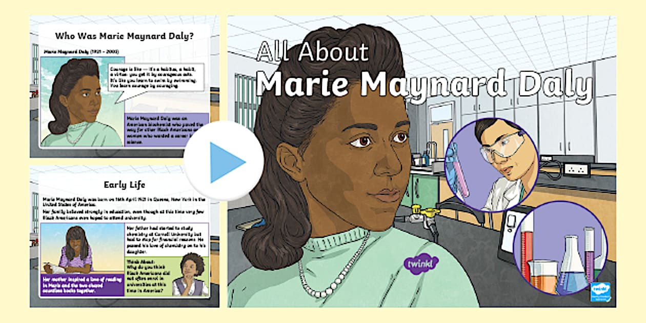 All About Marie Maynard Daly KS2 PowerPoint (teacher made)
