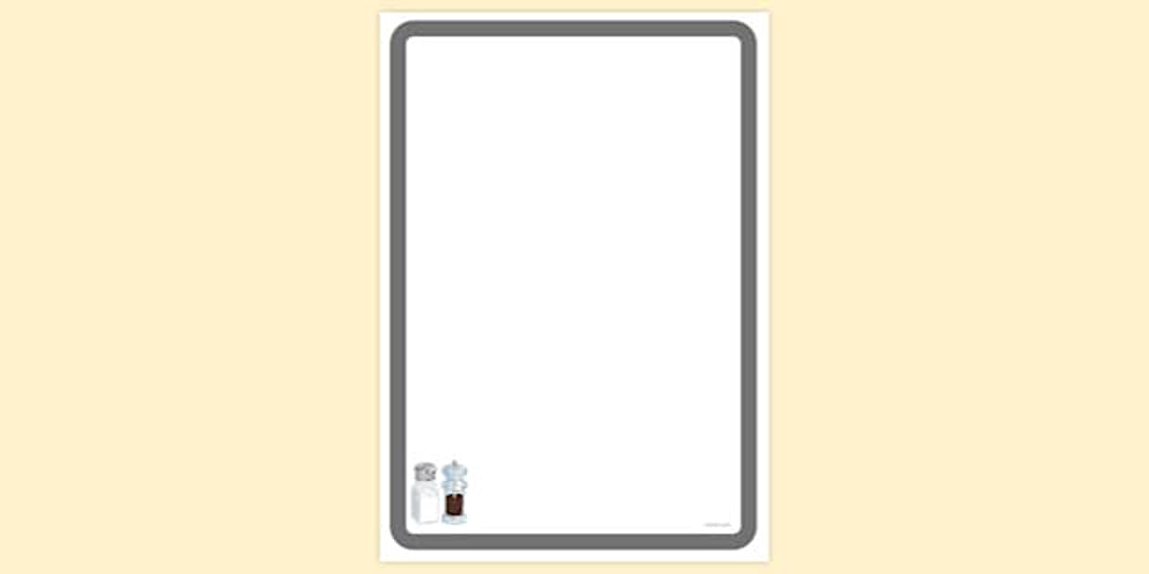 Salt and Pepper Page Border | Page Borders | Twinkl - Twinkl