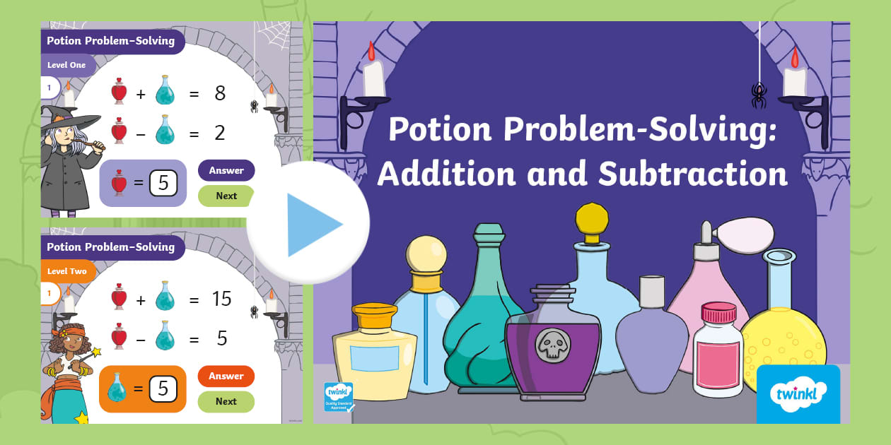 👉 Potion Problem-Solving: KS1 Addition and Subtraction PowerPoint