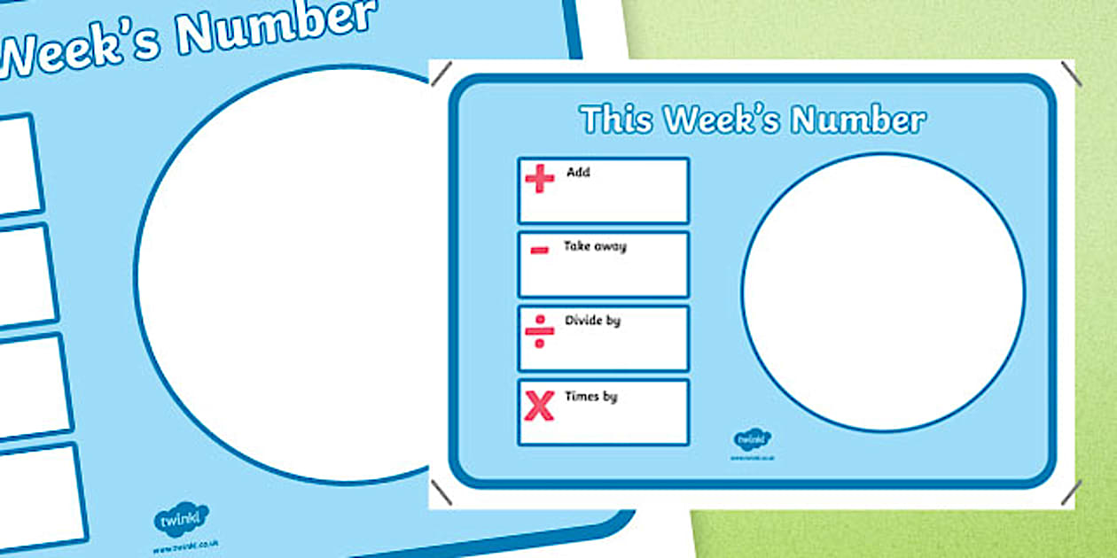 Dyslexic This Week's Number Display Poster (teacher made)