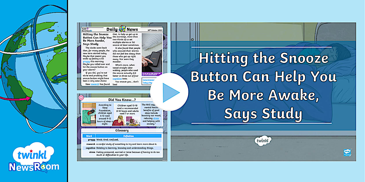 Use the Snooze, Suggests Study | Twinkl Resources - Twinkl