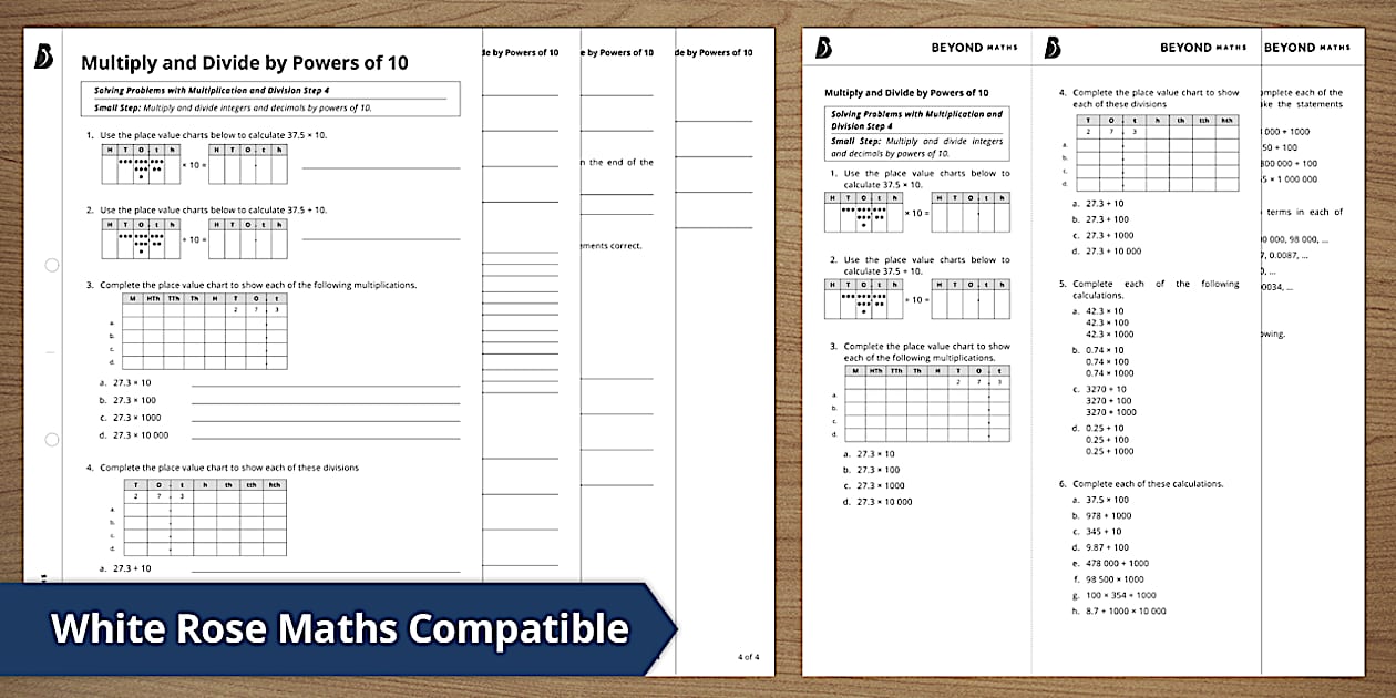 👉 Multiply and Divide by Powers of 10 (teacher made)