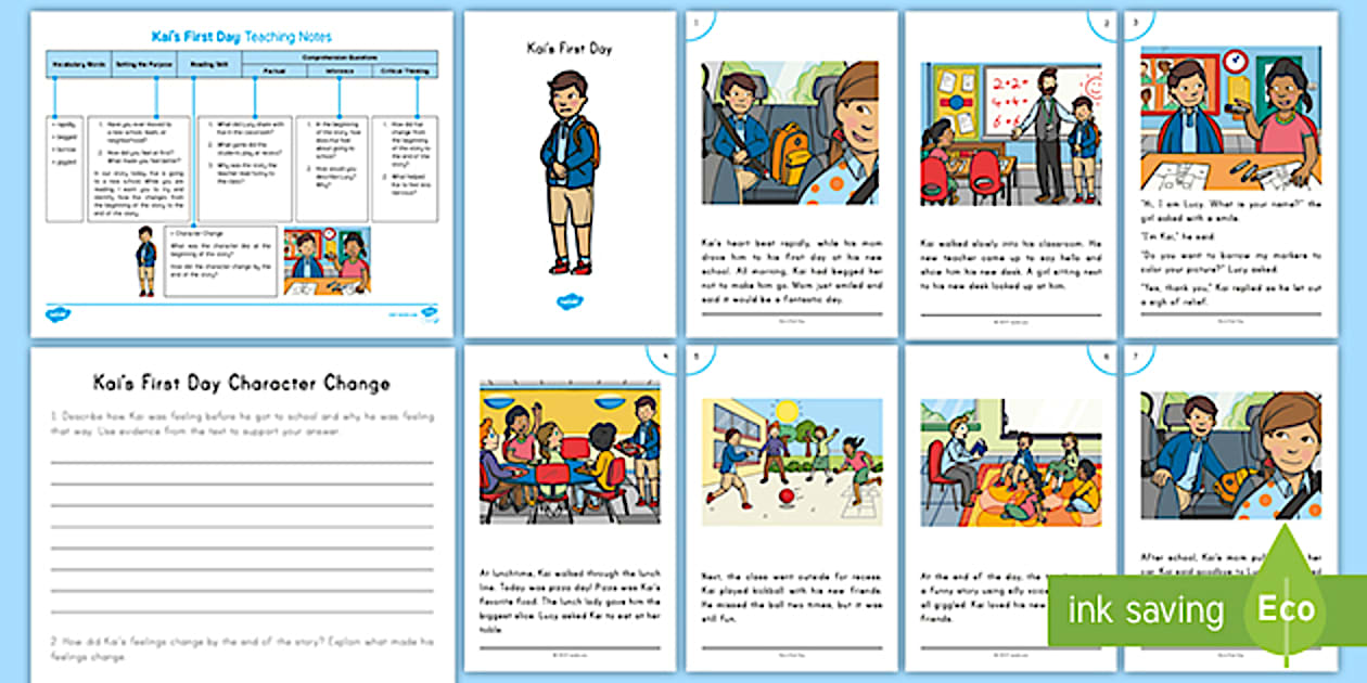Kai's First Day Guided Reading Teaching Pack - Twinkl