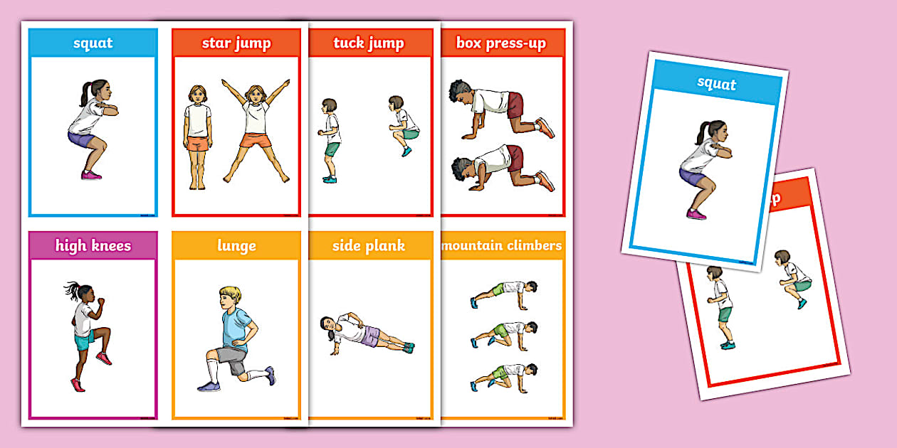 Exercise Flashcards - Twinkl - KS2 (teacher made) - Twinkl