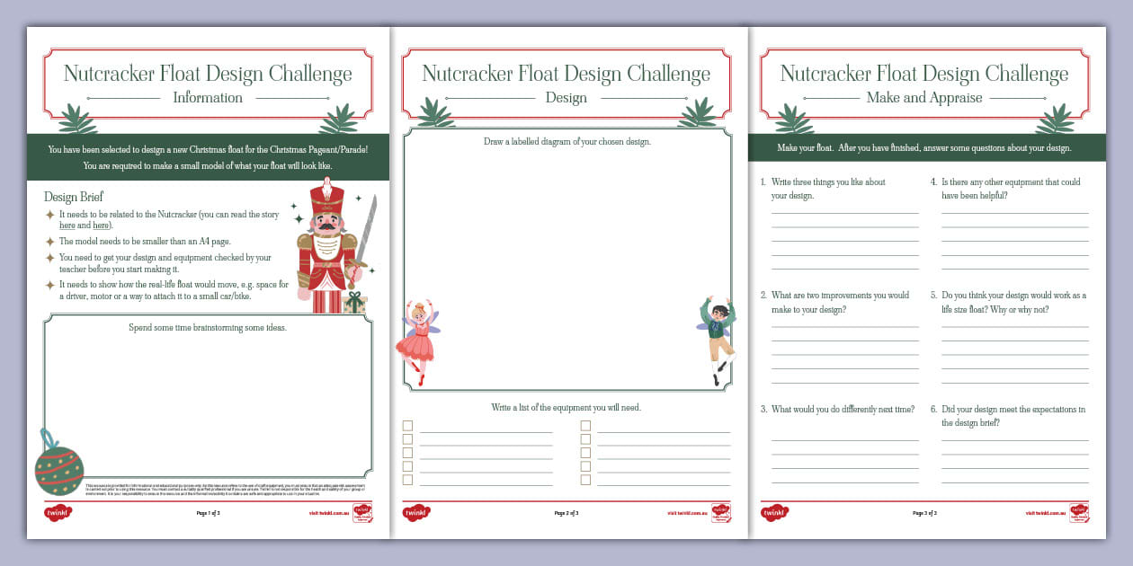 Nutcracker Float Design Challenge (teacher made) - Twinkl