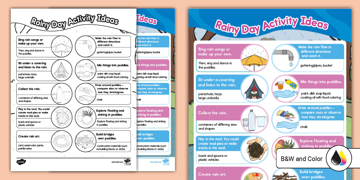 Outdoor Learning: Rainy Day Worksheet Ideas for Homeschool