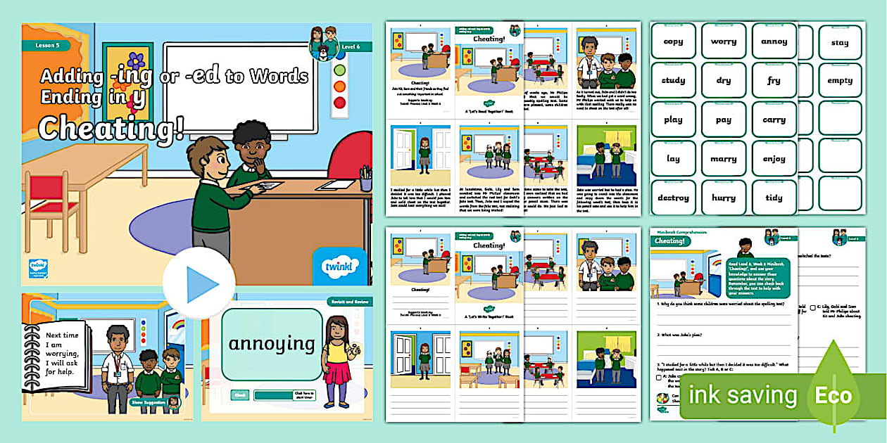 Adding -ed and -ing to Words Ending in 'y' - Week 6 Lesson 5