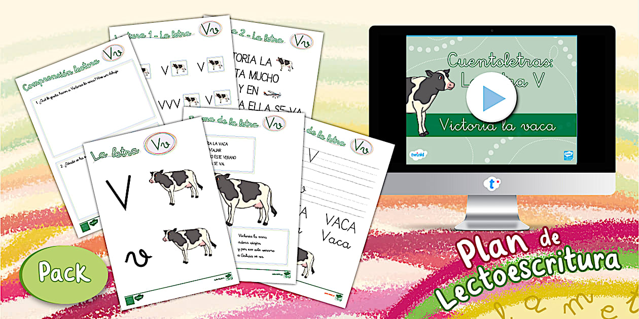 Pack de recursos_ Plan de lectoescritura - La letra V