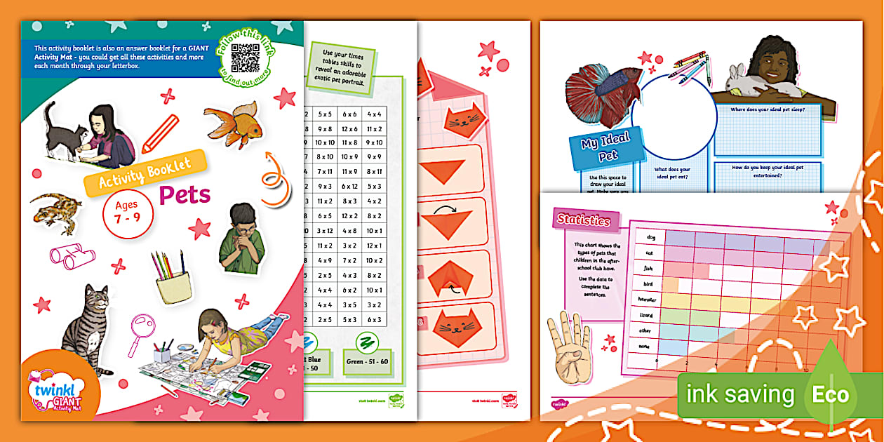 Pets Activity Booklet (Ages 7 - 9) (Teacher-Made) - Twinkl