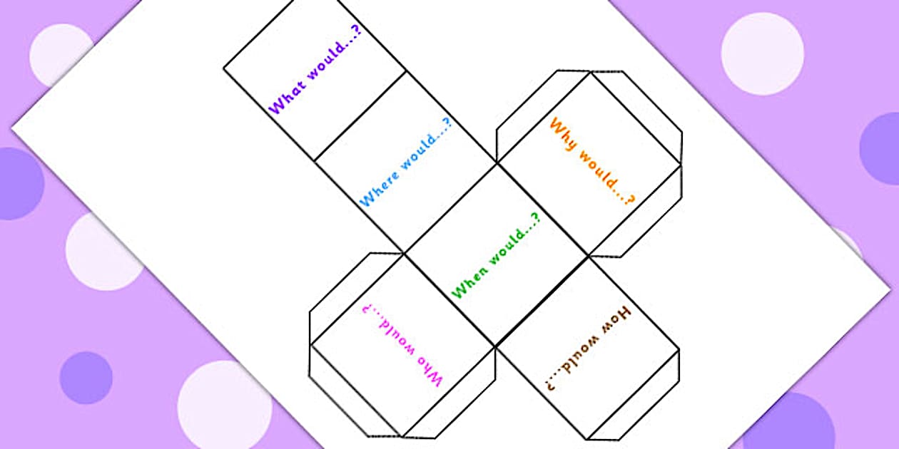 Editable Probability Prompt Questions Dice Net - Twinkl