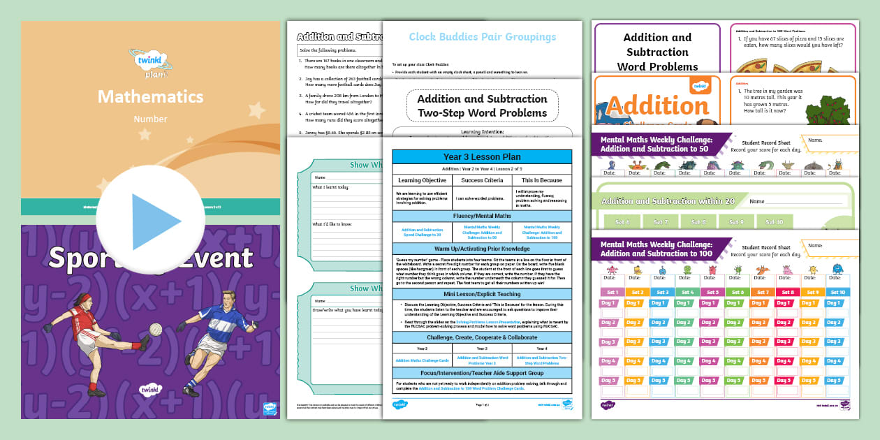 Year 3 Inclusion Addition Differentiated Lesson Plan 2