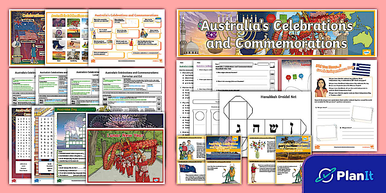 Year 3 HASS History Australia's Celebrations Unit Pack 1
