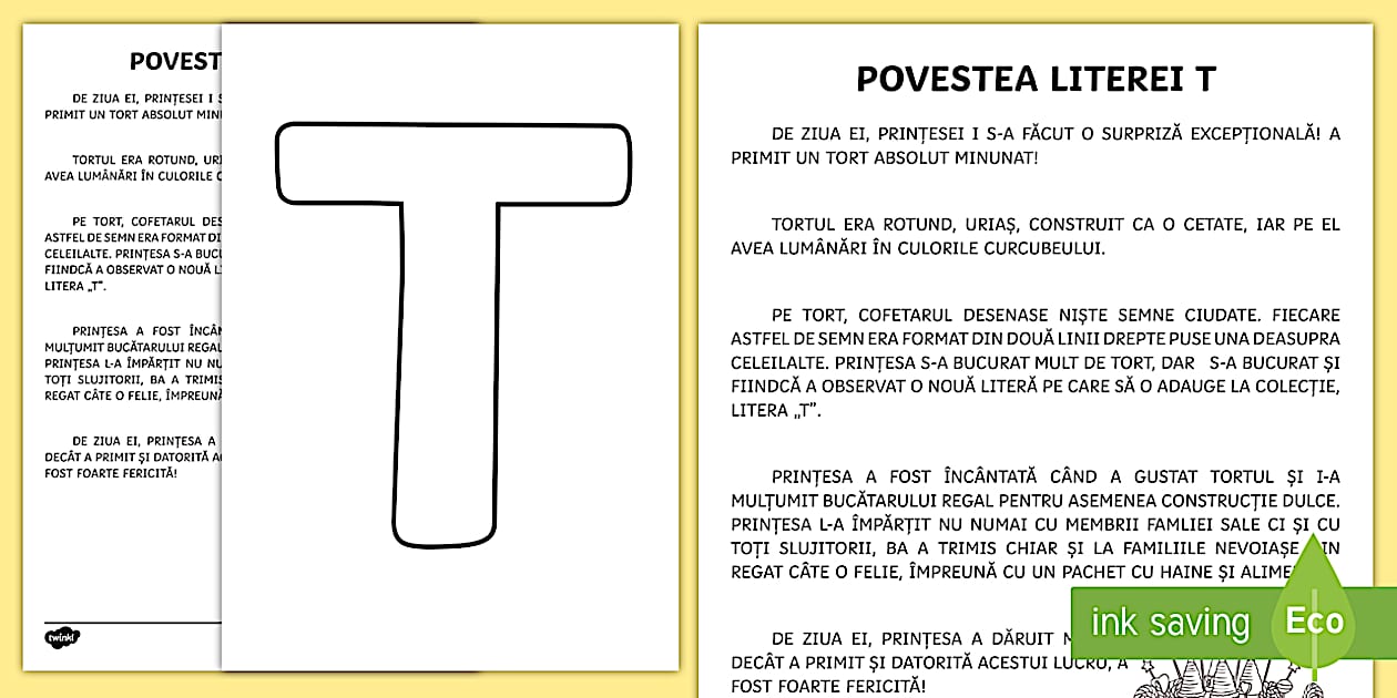 Povestea literei T | Resurse educaționale | Twinkl România