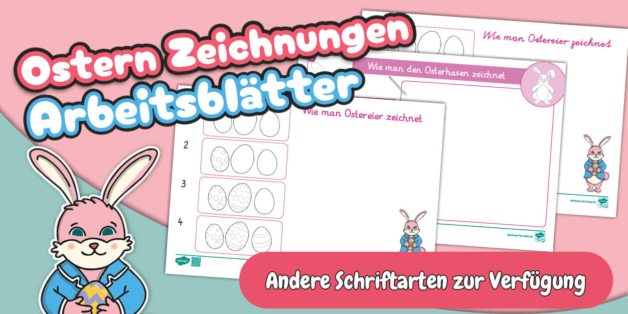 Ostern Zeichnungen - Arbeitsblätter