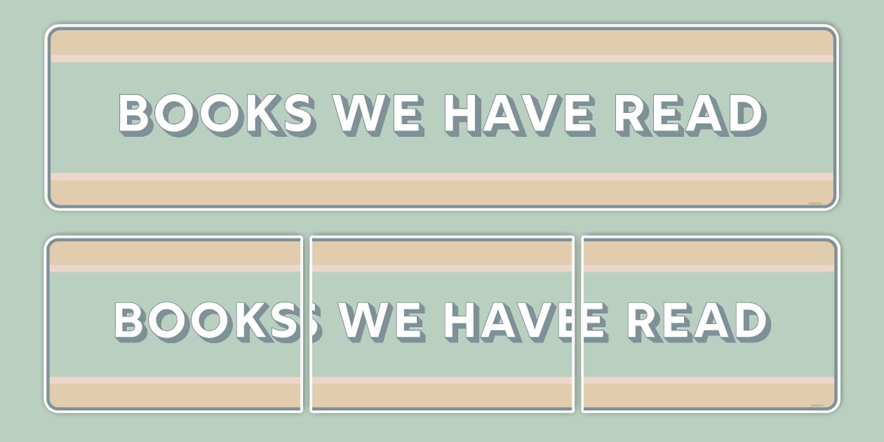 3D Effect-Themed Books We Have Read Display Banner - Twinkl