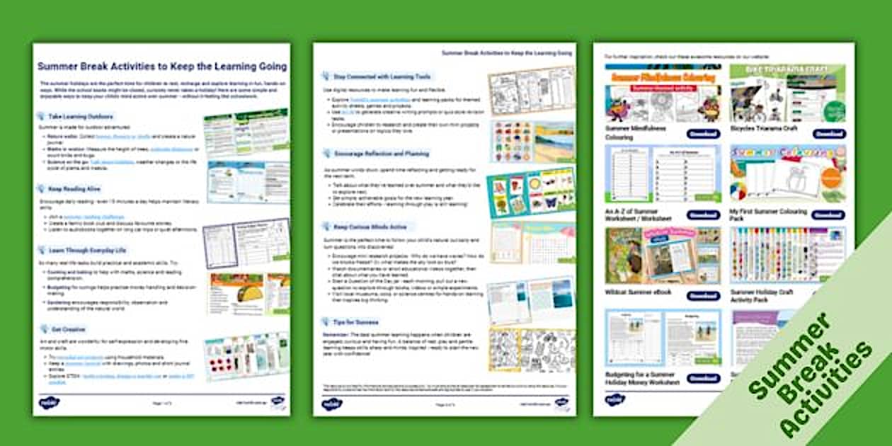 * NEW * Summer Brain Break Activities for Aussie Kids