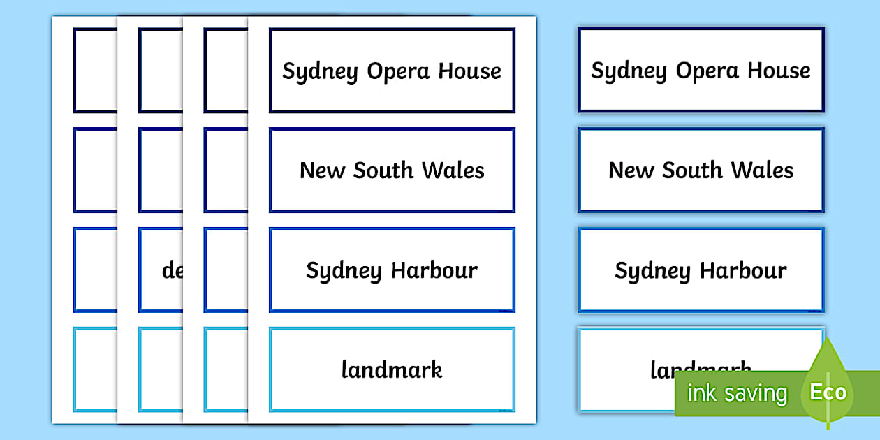 Sydney Opera House Word Cards (teacher made) - Twinkl