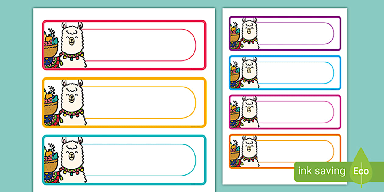 Llama Table Name Tags (Teacher-Made) - Twinkl