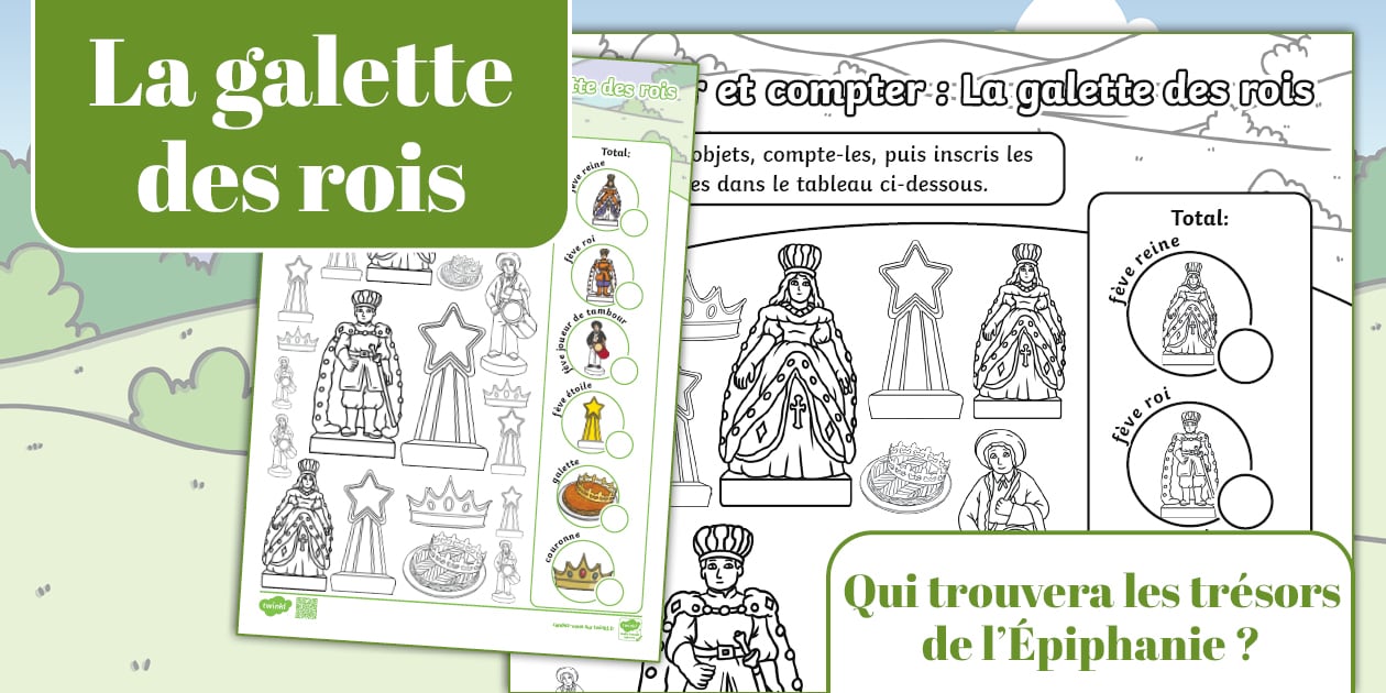 Colorier et compter : La galette des rois