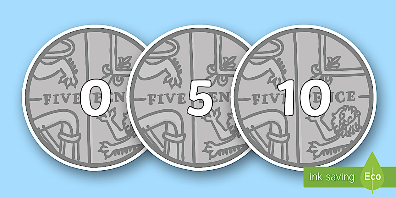 Counting in 5s on 5ps (teacher made) - Twinkl