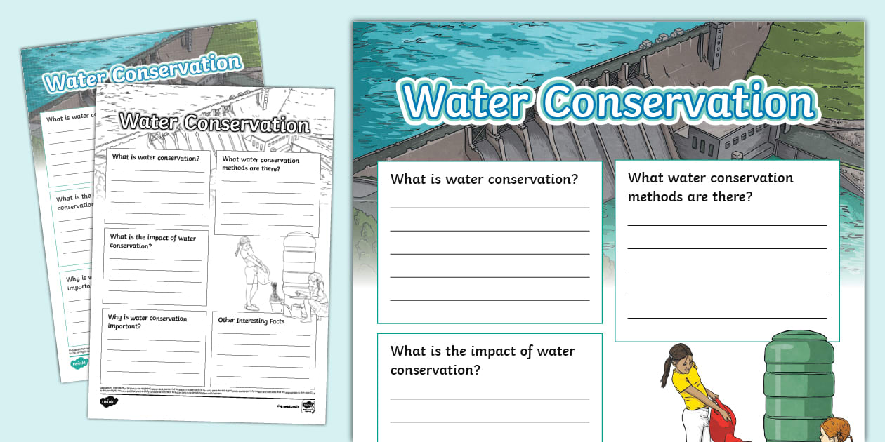 * NEW * Water Conservation Fact File Template - Twinkl