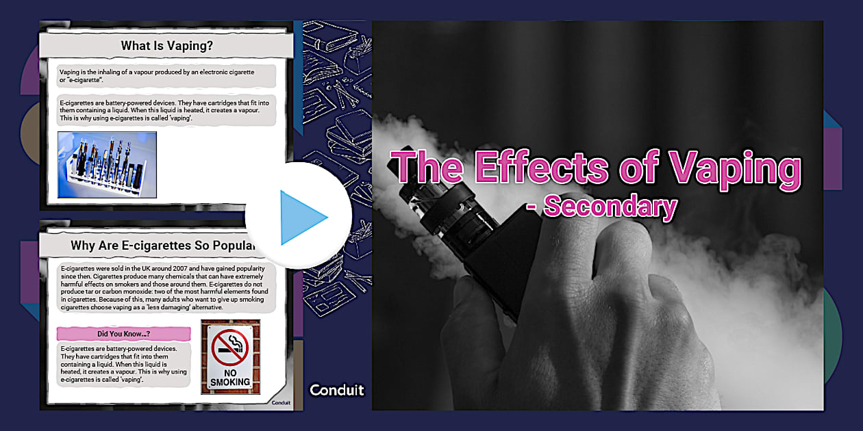 The Effects of Vaping PowerPoint Presentation (teacher made)