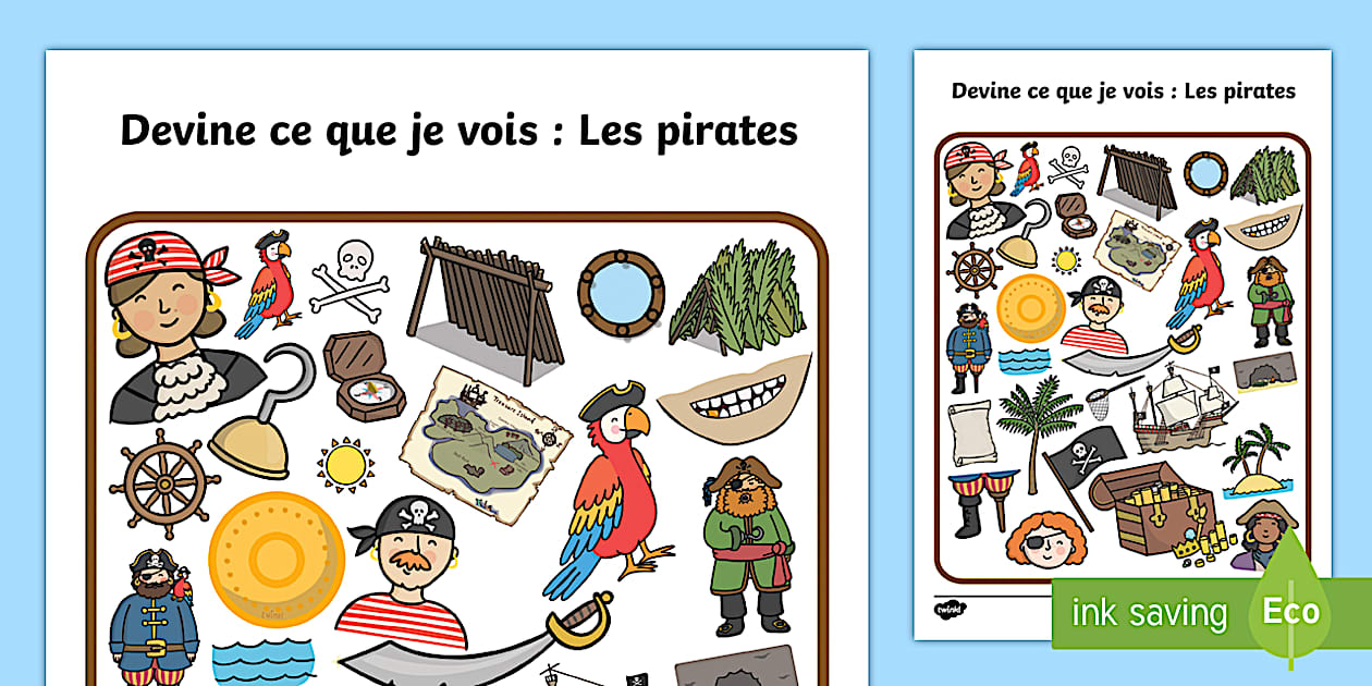 Poster pour jeu : Devine ce que je vois - les pirates