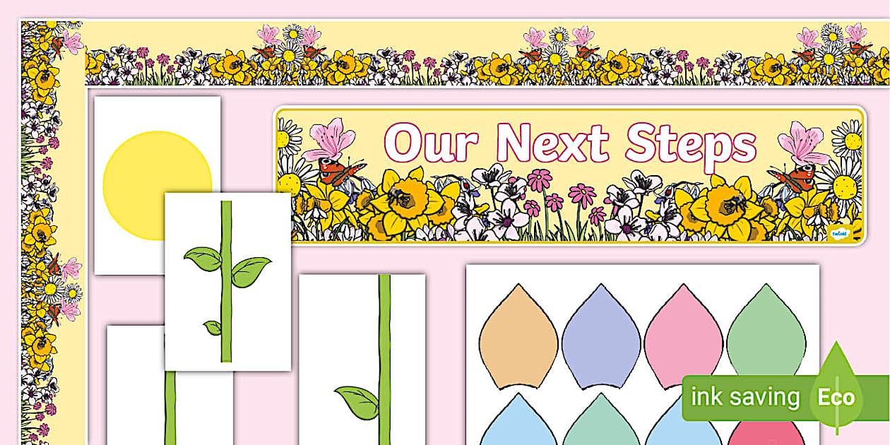 Next Steps Flower Display Pack - Twinkl - EYFS - KS1