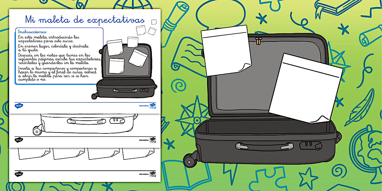 Ficha de actividad: Mi maleta de expectativas - Twinkl