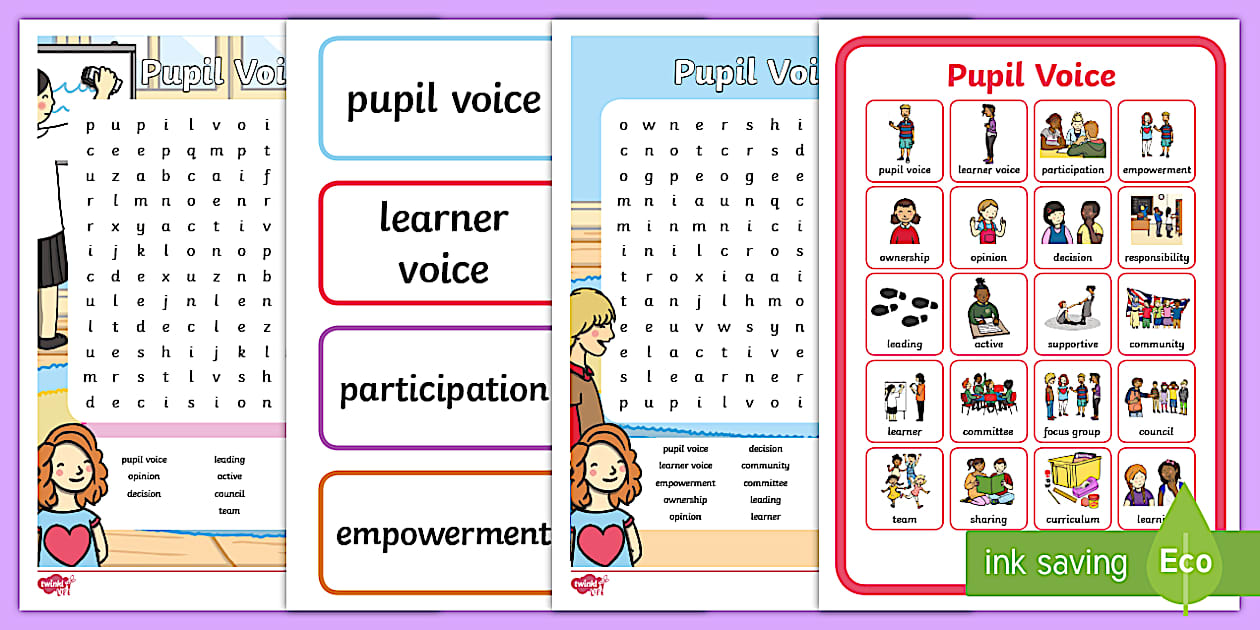 Pupil Voice Key Words Resource Pack - Twinkl