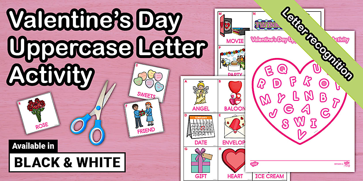 Valentine’s Day Uppercase Letter EYES Activity