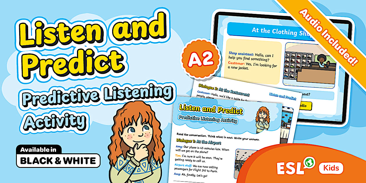 ESL Predictive Listening Activity Pack {Kids}