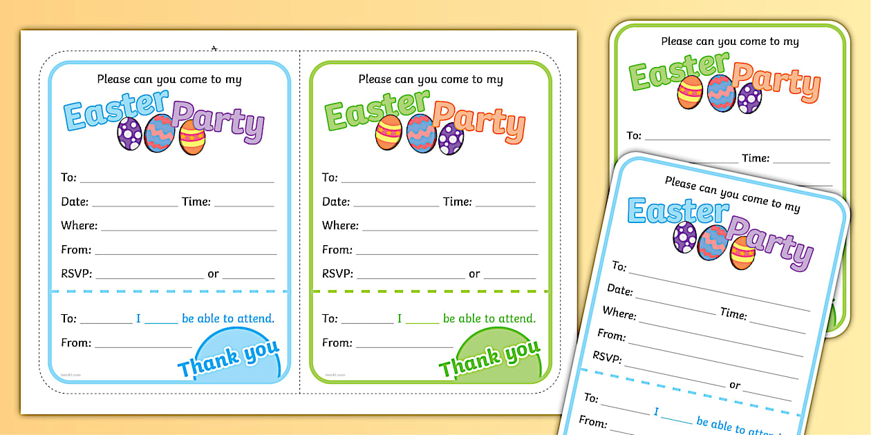 Easter Invitations | Party Resources | Twinkl - Twinkl