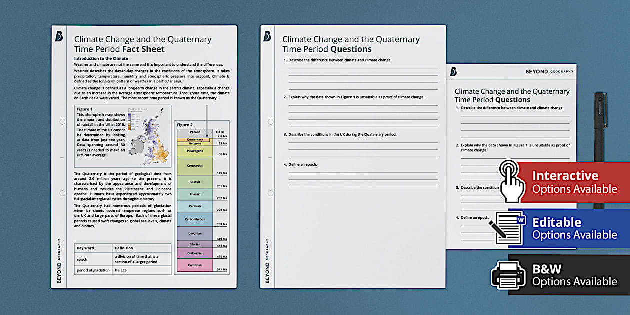 Climate Change and Quaternary Period Reading Comprehension
