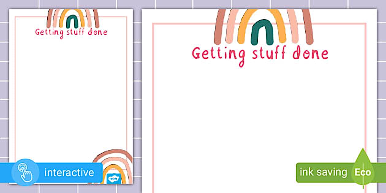 Muted Rainbow Note Paper | Twinkl Busy Bees (teacher made)