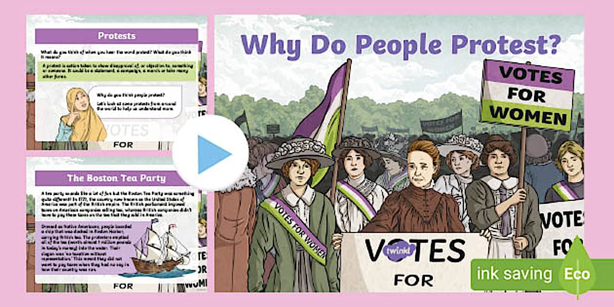 KS2 Why Do People Protest? PPT (teacher made) - Twinkl