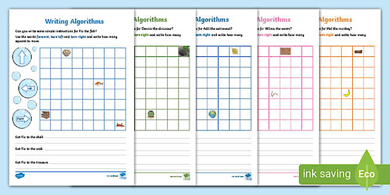 Editable Ks1 Computer Free Coding Activity Writing Algorithms