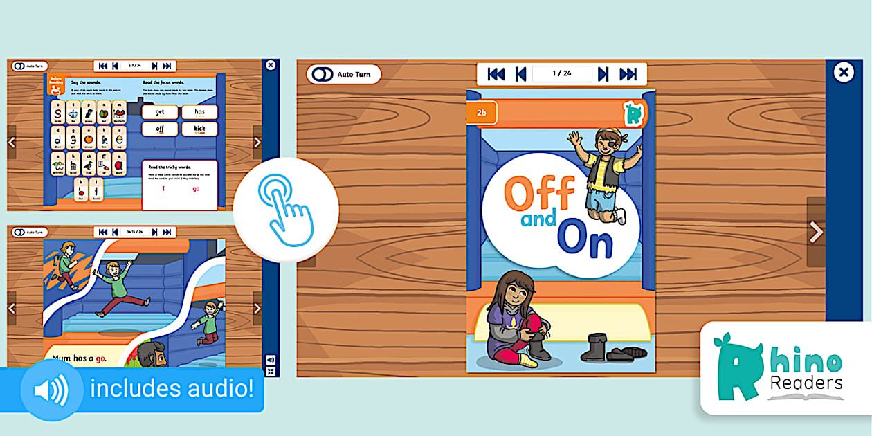 Level 2b Reading Book: Off and On (teacher made) - Twinkl