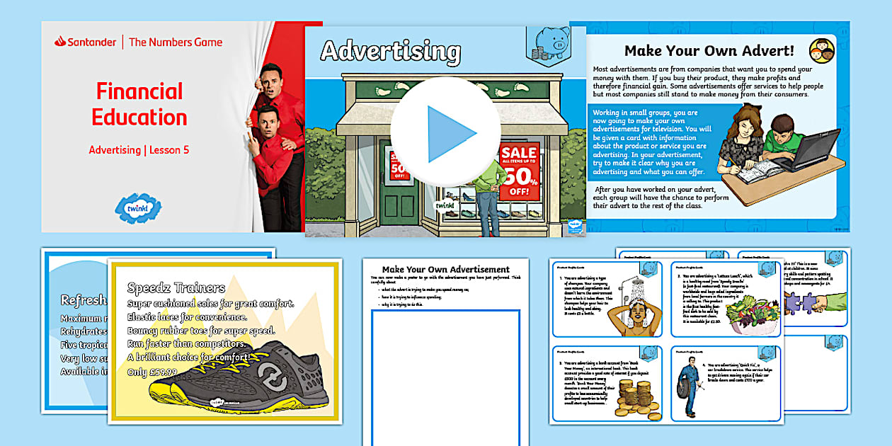 Financial Education Lesson 5: Advertising Lesson Pack – Ages 7-9