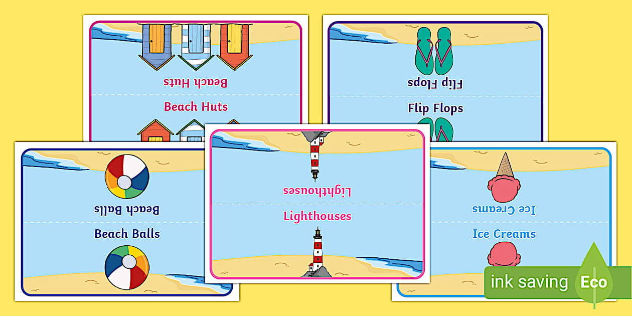 Editable Class Group Signs (Seaside) (teacher made) - Twinkl