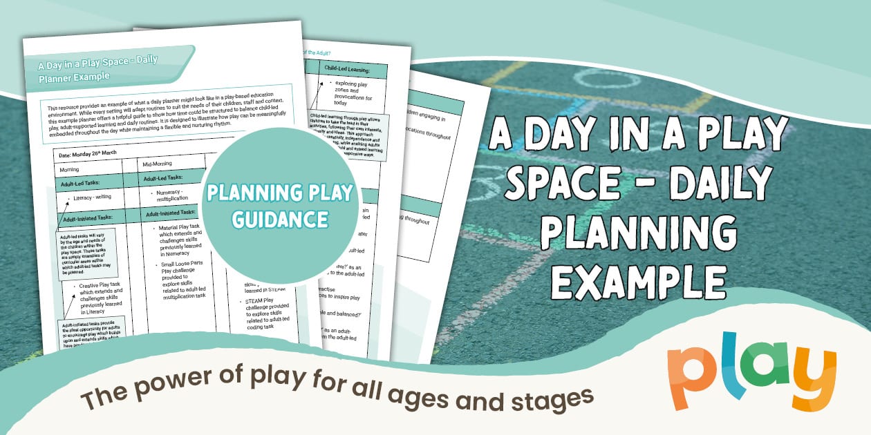 A Day in a Play Space - Daily Planner Example