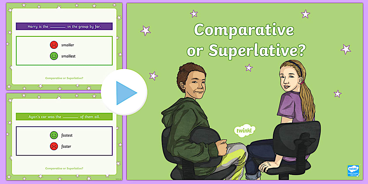 Superlative and Comparative Adjectives PowerPoint | Twinkl